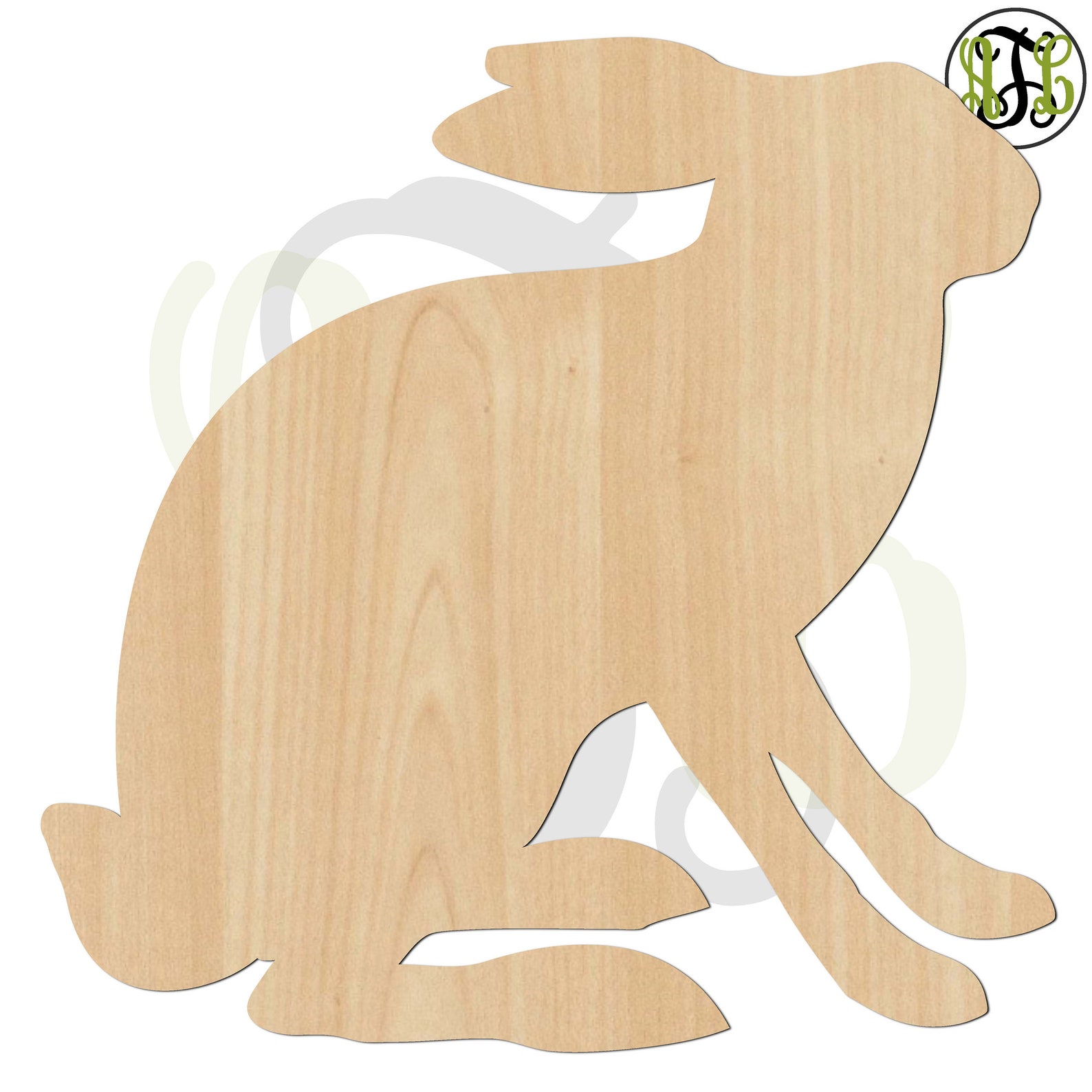 Wooden Hare Cutout, Wooden Hare Easter Cutout, Wooden Rabbit Door ...
