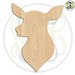 Doe Head - 230096- Animal Cutout, Unfinished, Wood Cutout, Wood Craft ...