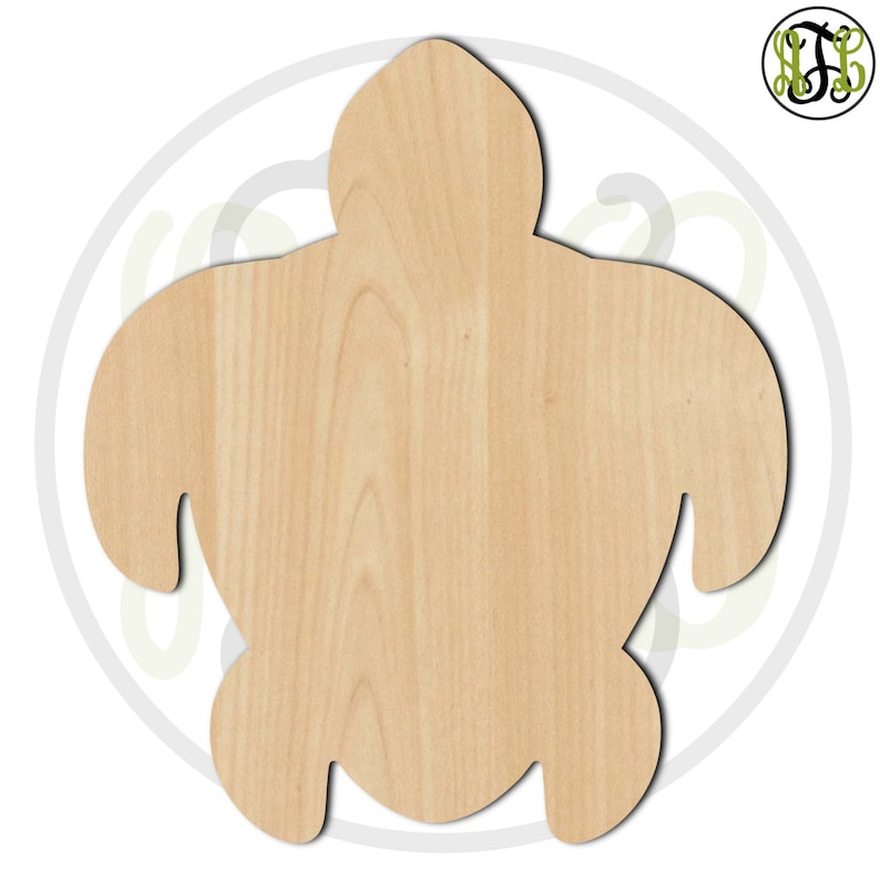 Turtle 2 - 230040- Reptile Cutout, Unfinished, Wood Cutout, Wood Craft ...