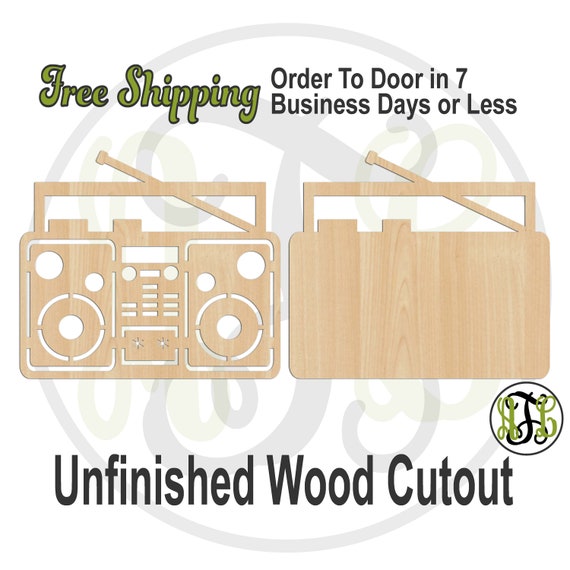 Boombox Outline or Solid 300200or201 Music Cutout | Etsy