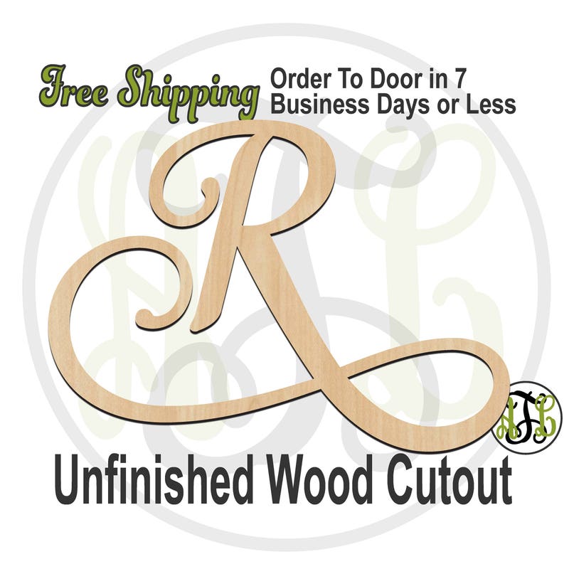 Cursive Wood Letter - Etsy