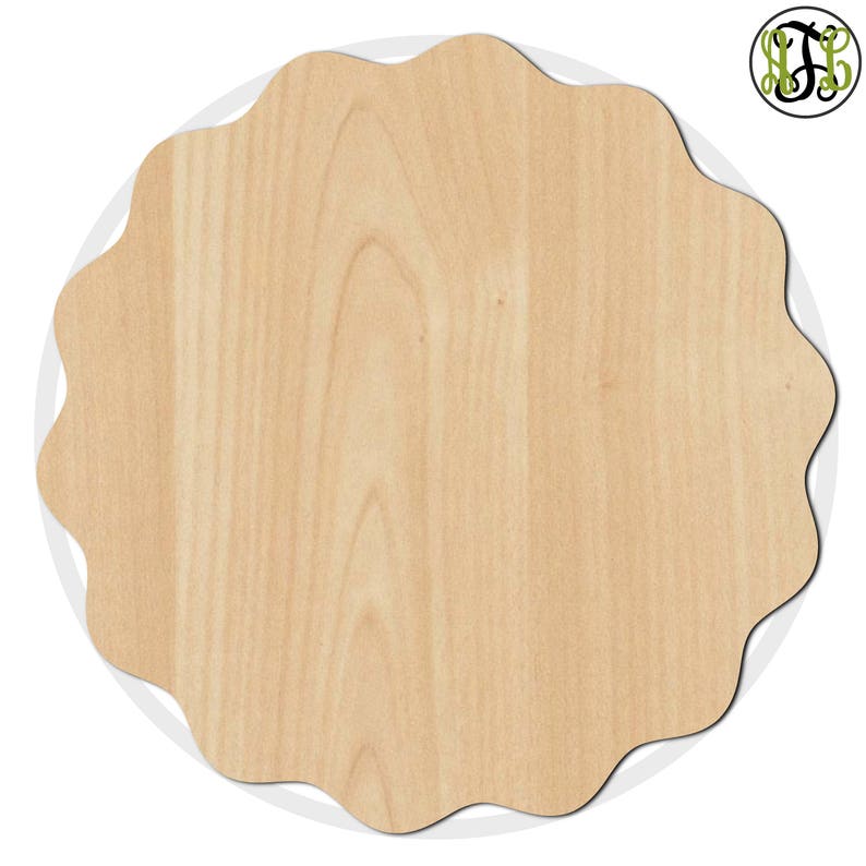 Wavy Circle Plaque Wood Cutout, Backboard for Sign, Simple Shape Cutout ...