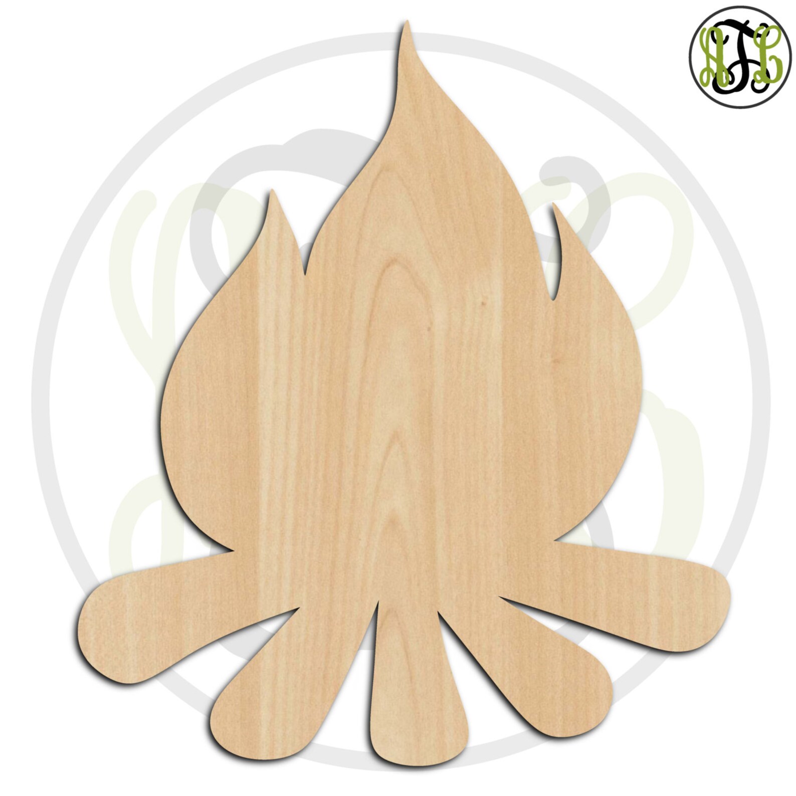 Camp Fire 300101 Bonfire Cutout Unfinished Wood Cutout - Etsy