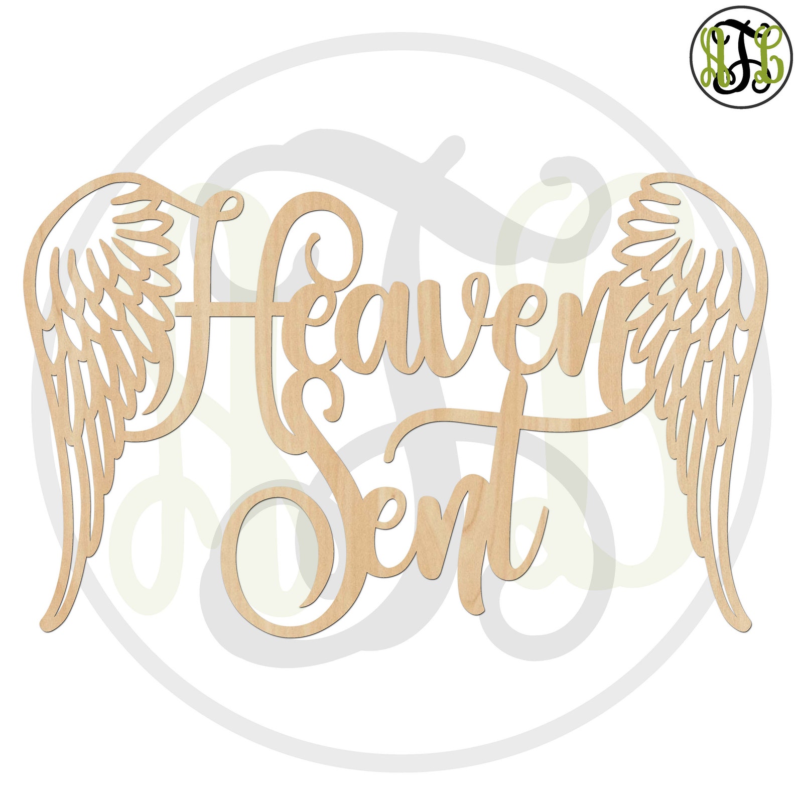 Heaven Sent Wood Cutout, Nursery Cutout, Baby Shower Sign, Nursery ...