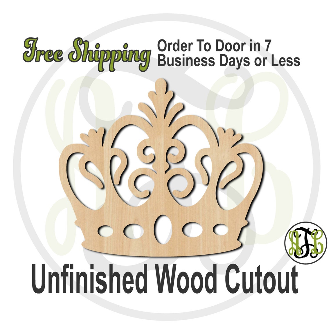 Crown 14 24414 Cutout Unfinished Wood Cutout Wood Craft - Etsy