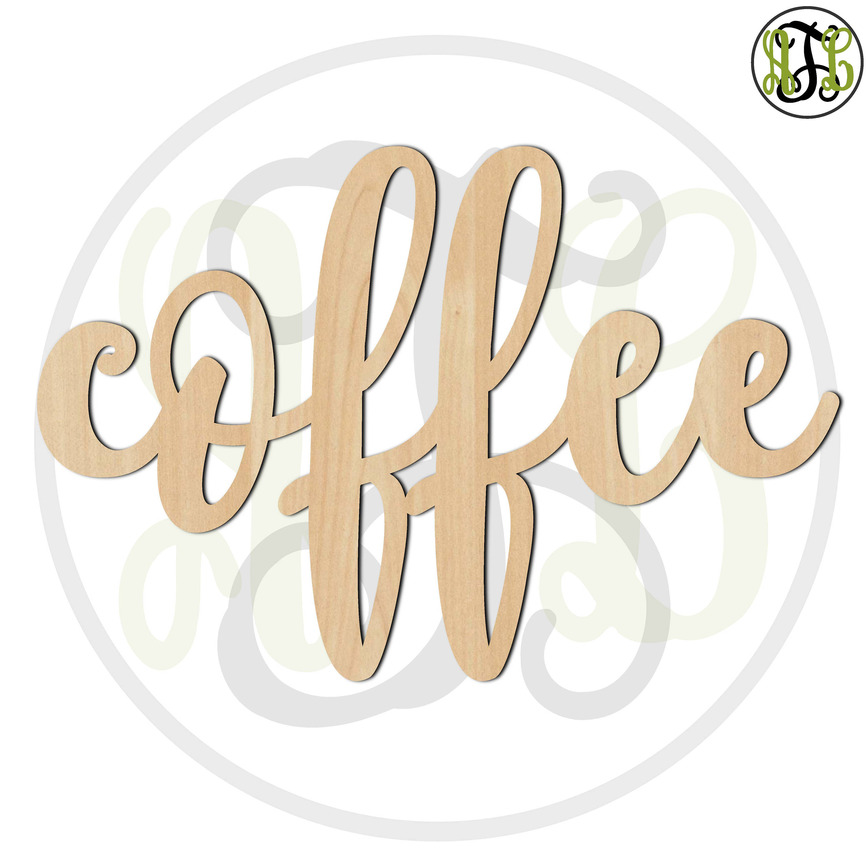 Coffee - 320329frft- Word Cutout, Unfinished, Wood Cutout, Wood Craft ...