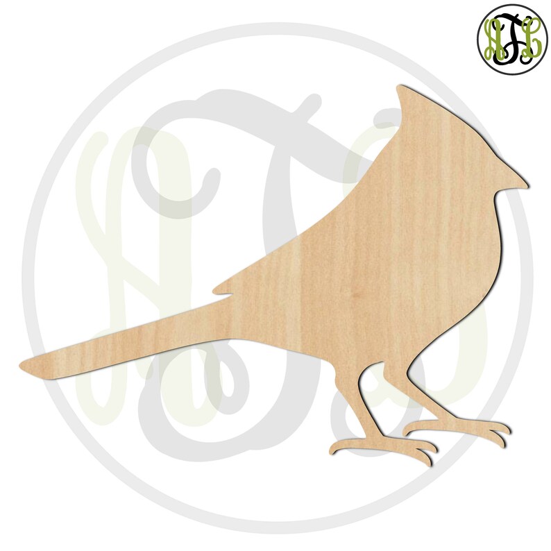 Cardinal - 230110- Bird Cutout, Unfinished, Wood Cutout, Wood Craft ...
