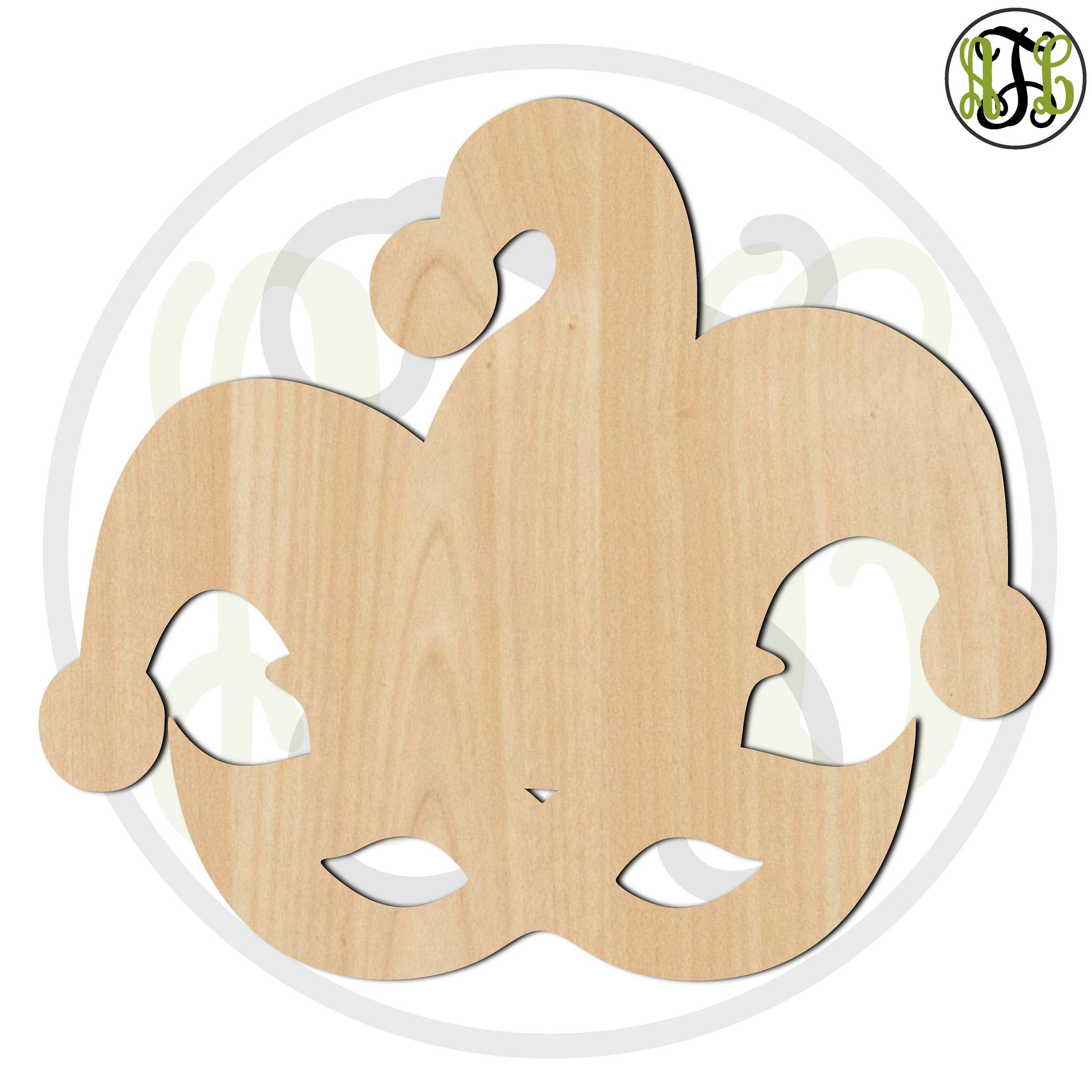 Masquerade Mask with Jester Hat 130017 Mardi Gras Cutout | Etsy