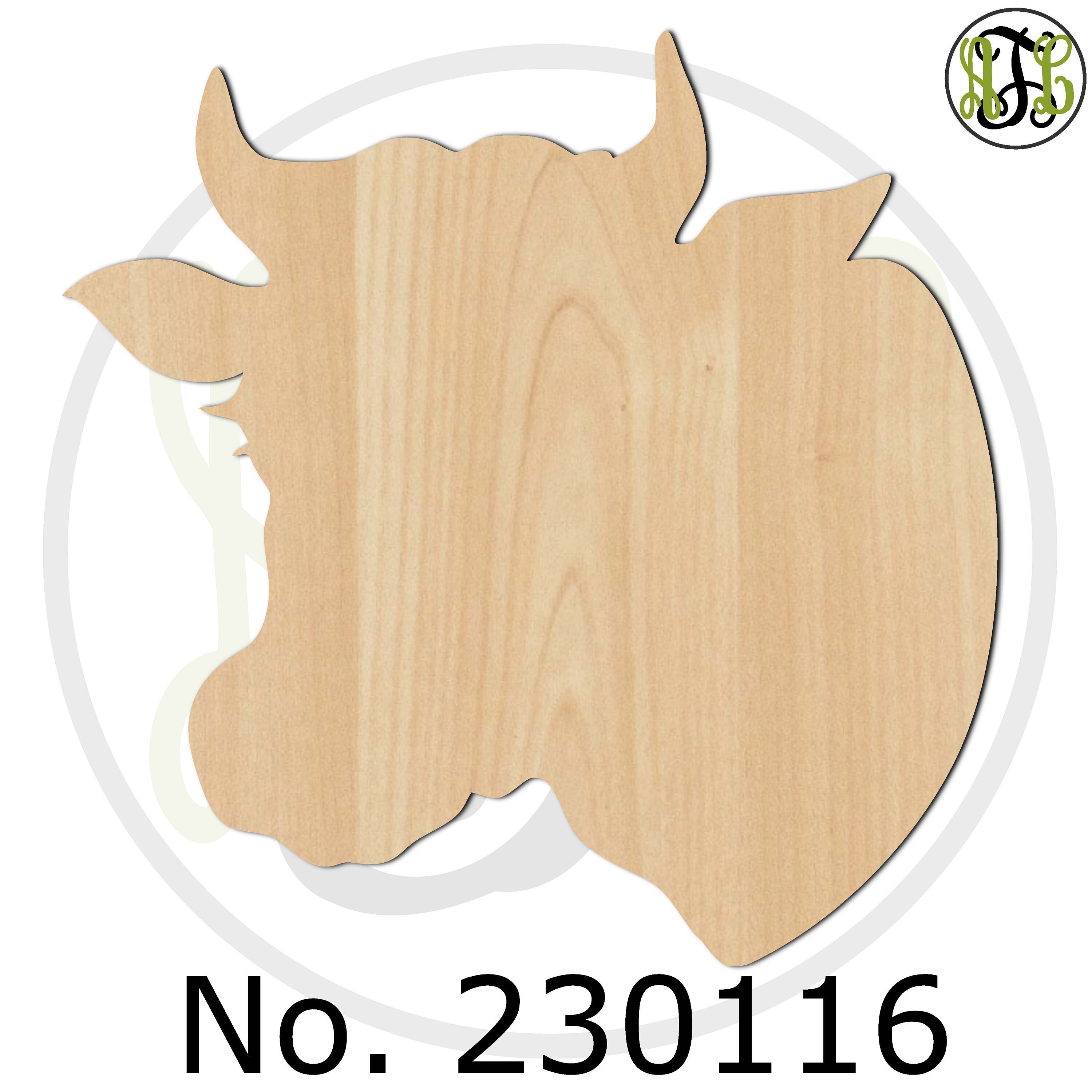 Cow Head Solid or Outline 230116-117 Farm Animal Head | Etsy