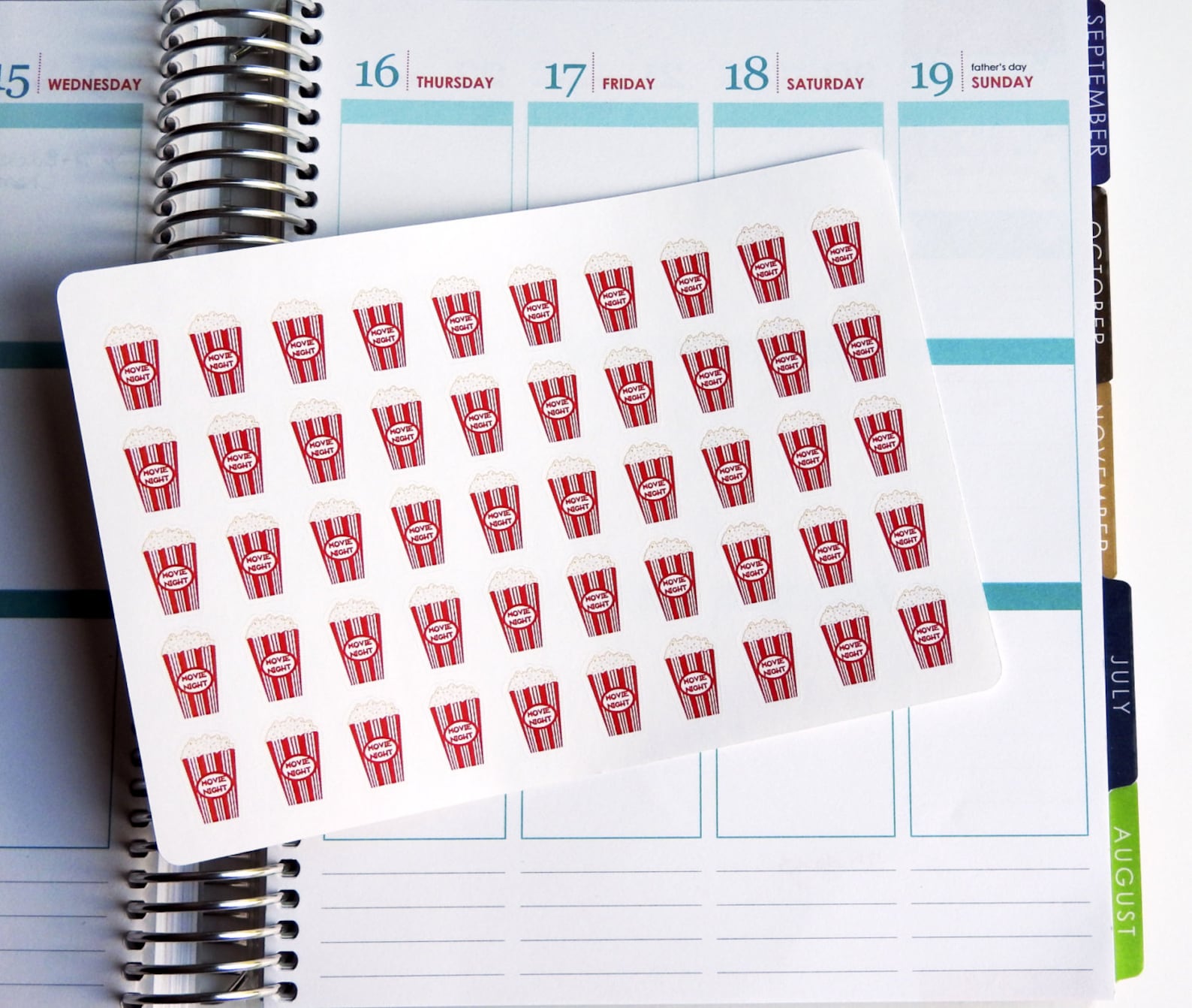 Popcorn Box Planner Stickers Set of 50 Perfect for the | Etsy