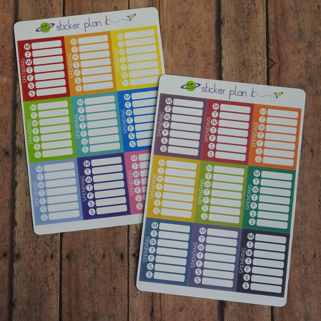 SPENDING TRACKER Planner Stickers - Etsy