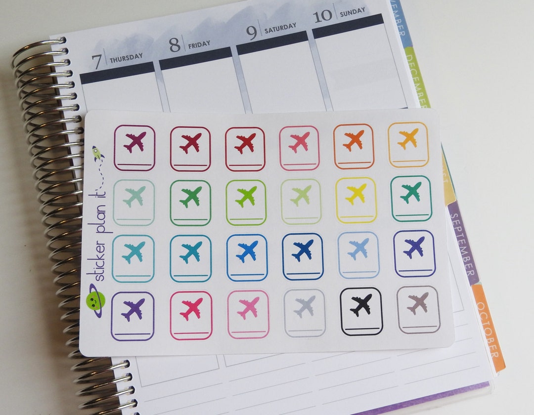 Jet Airplane Planner Stickers! Set of 24, Perfect for the Erin Condren ...