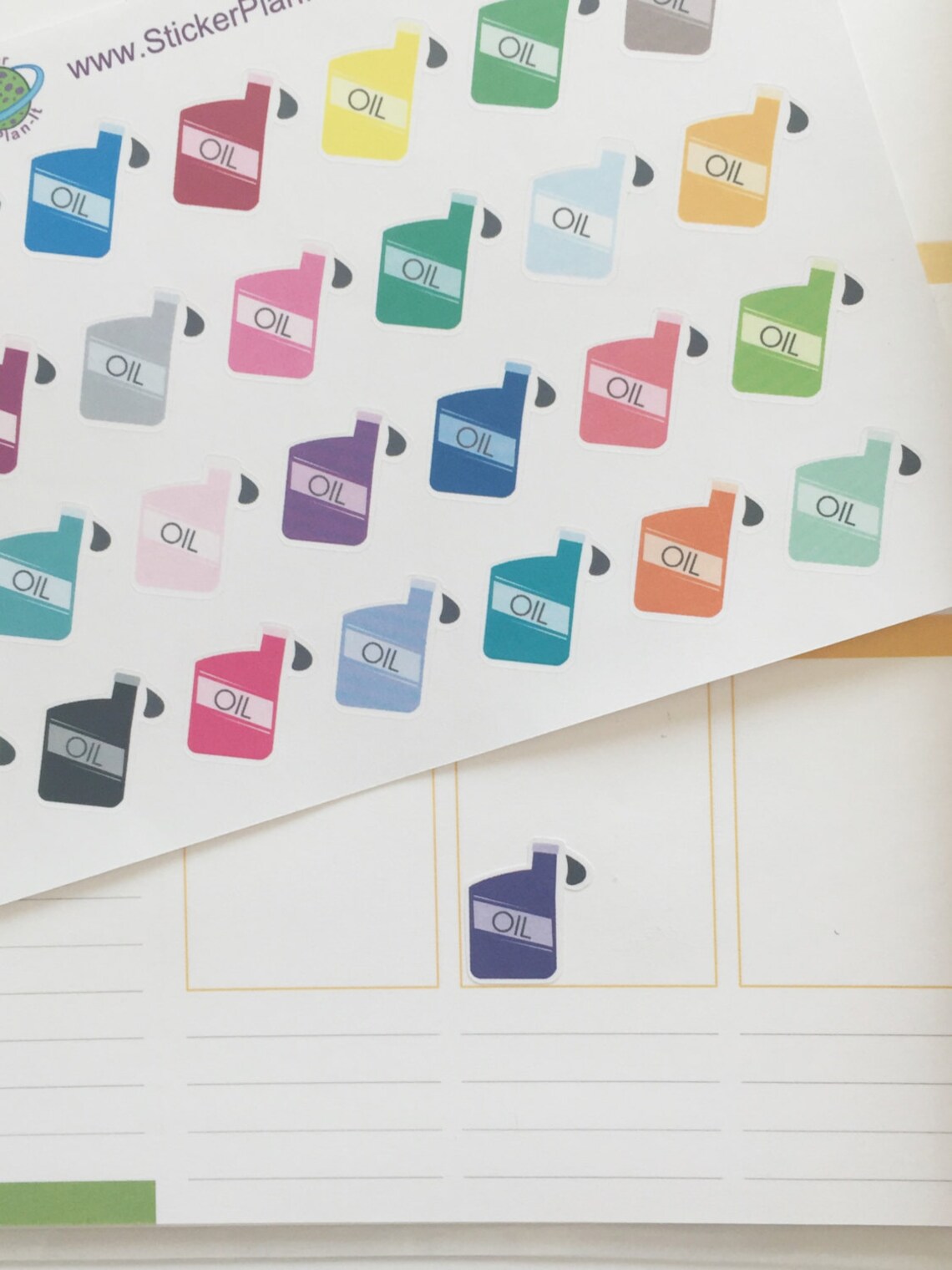 OIL CHANGE Life Planner Stickers Set of 28 Perfect for - Etsy