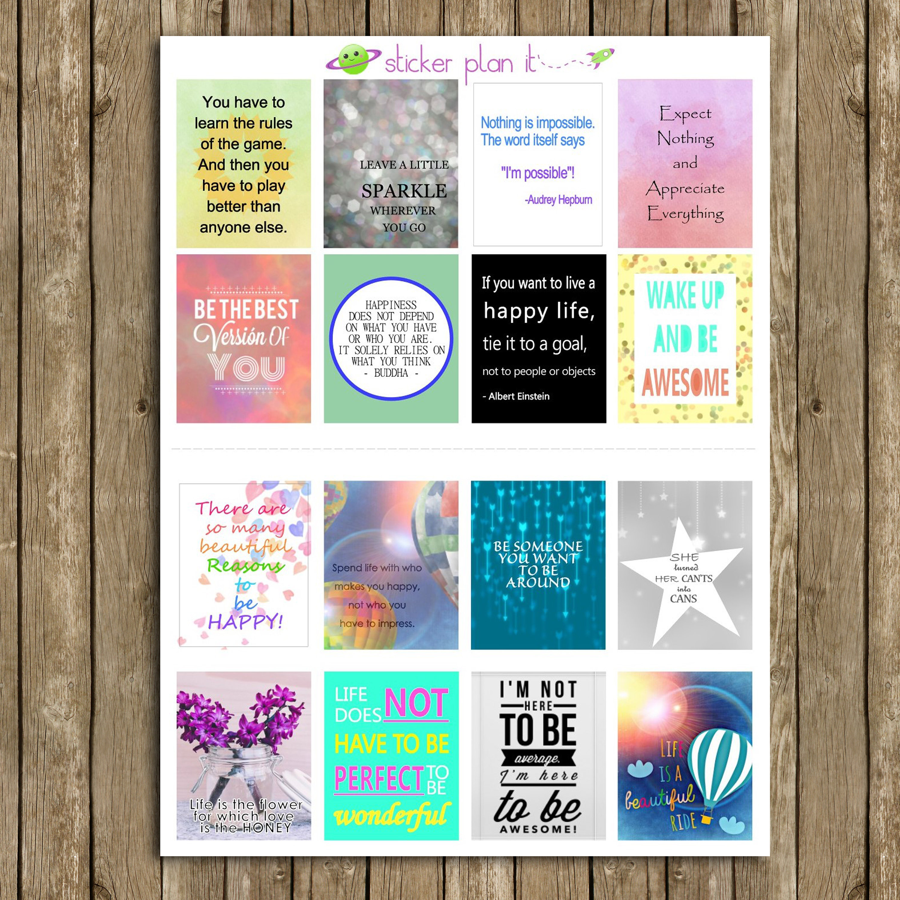 MOTIVATIONAL QUOTES Planner Sticker Kit - Etsy