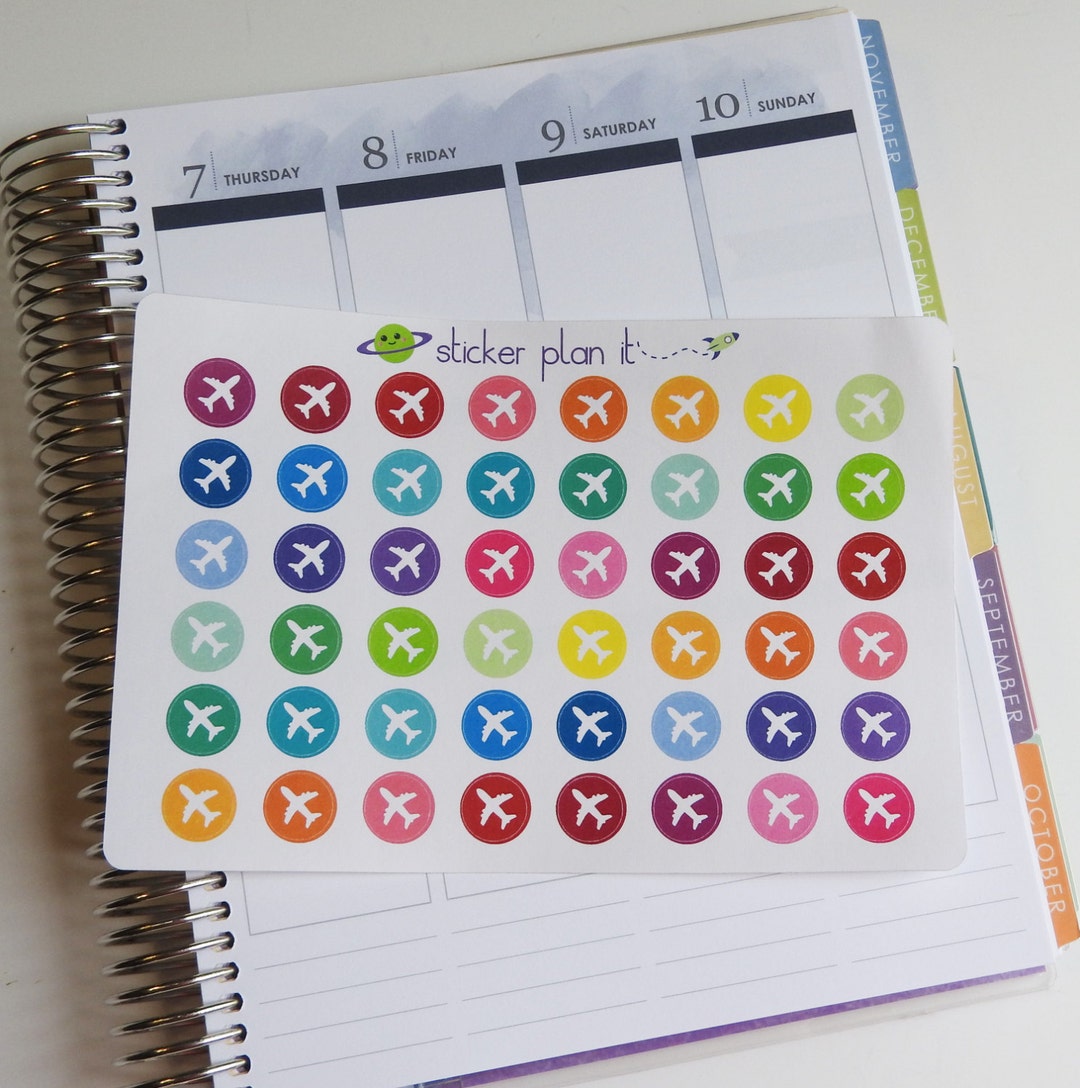 Jet Airplane Planner Stickers! Set of 48, Perfect for the Erin Condren ...