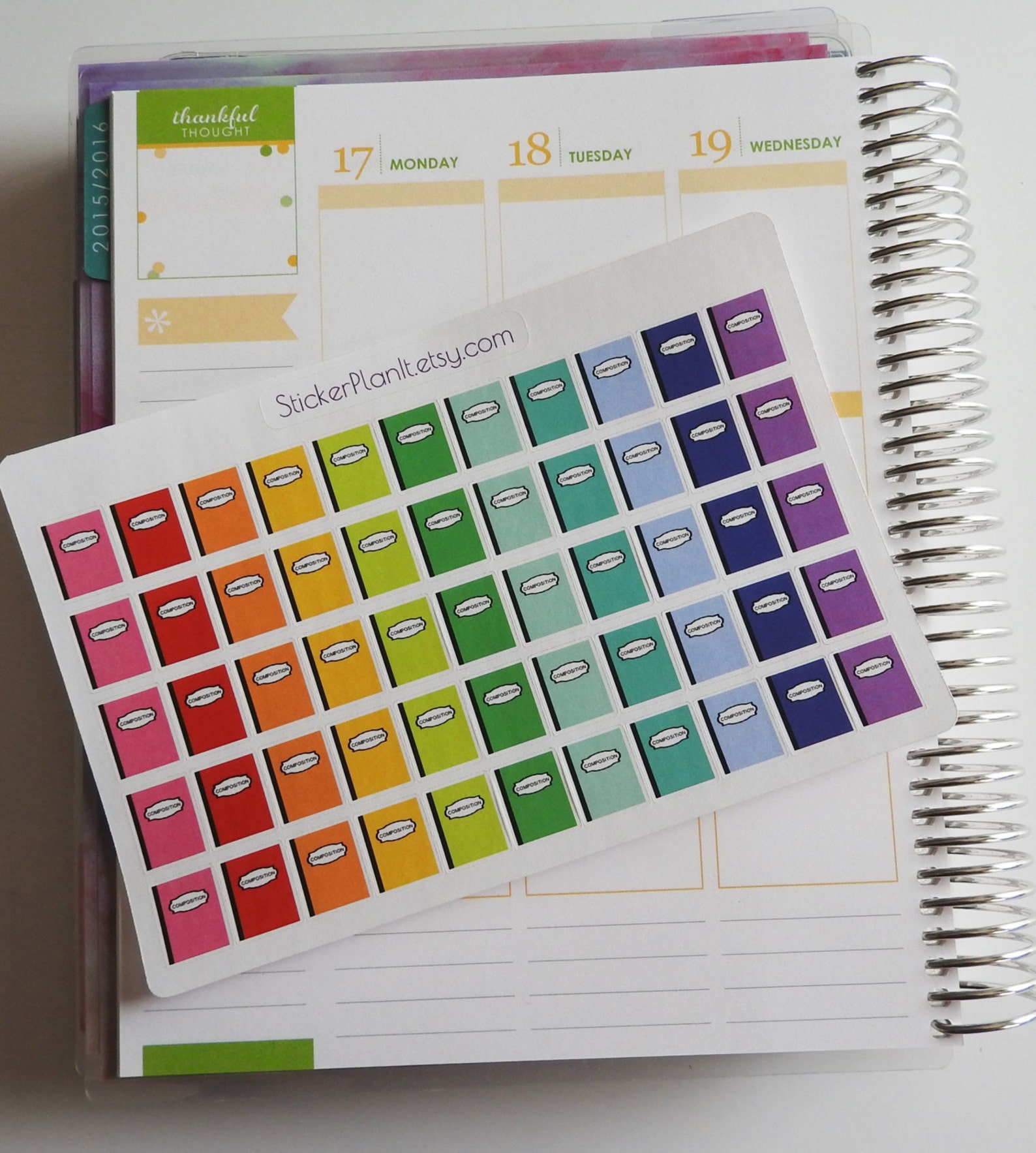 Composition Notebook Planner Stickers Set of 55 Perfect for - Etsy