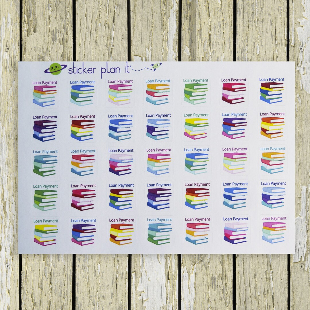 Student Loan Payment Reminder Planner Stickers!!!! Set of 35, Perfect ...
