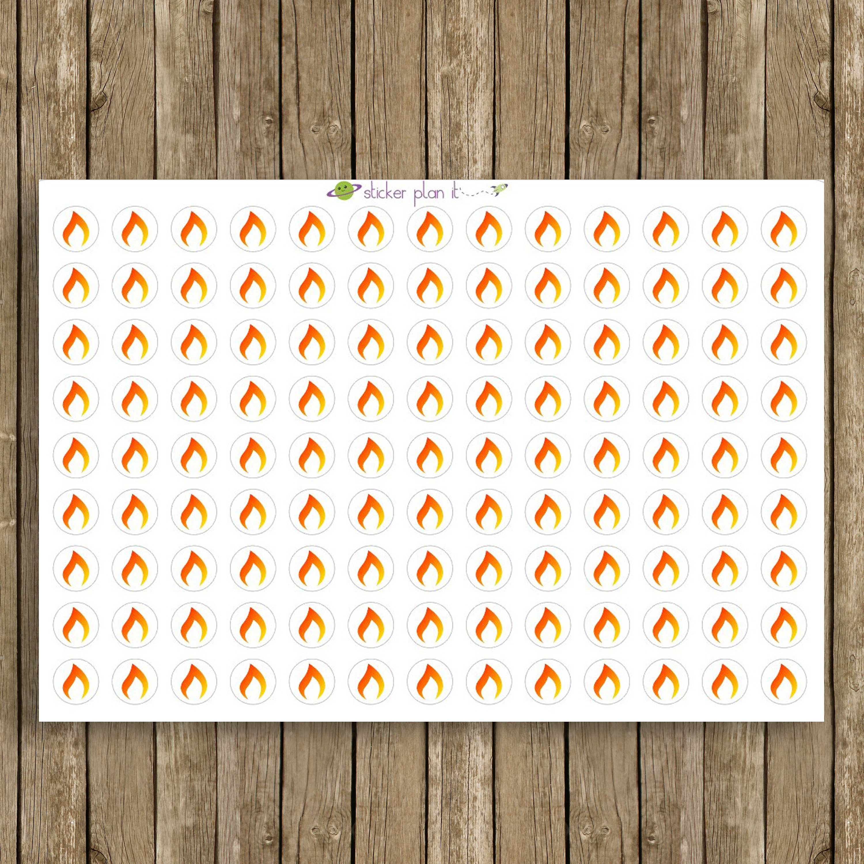 Set of 117 FLAME / FIRE Planner Stickers Perfect for the - Etsy