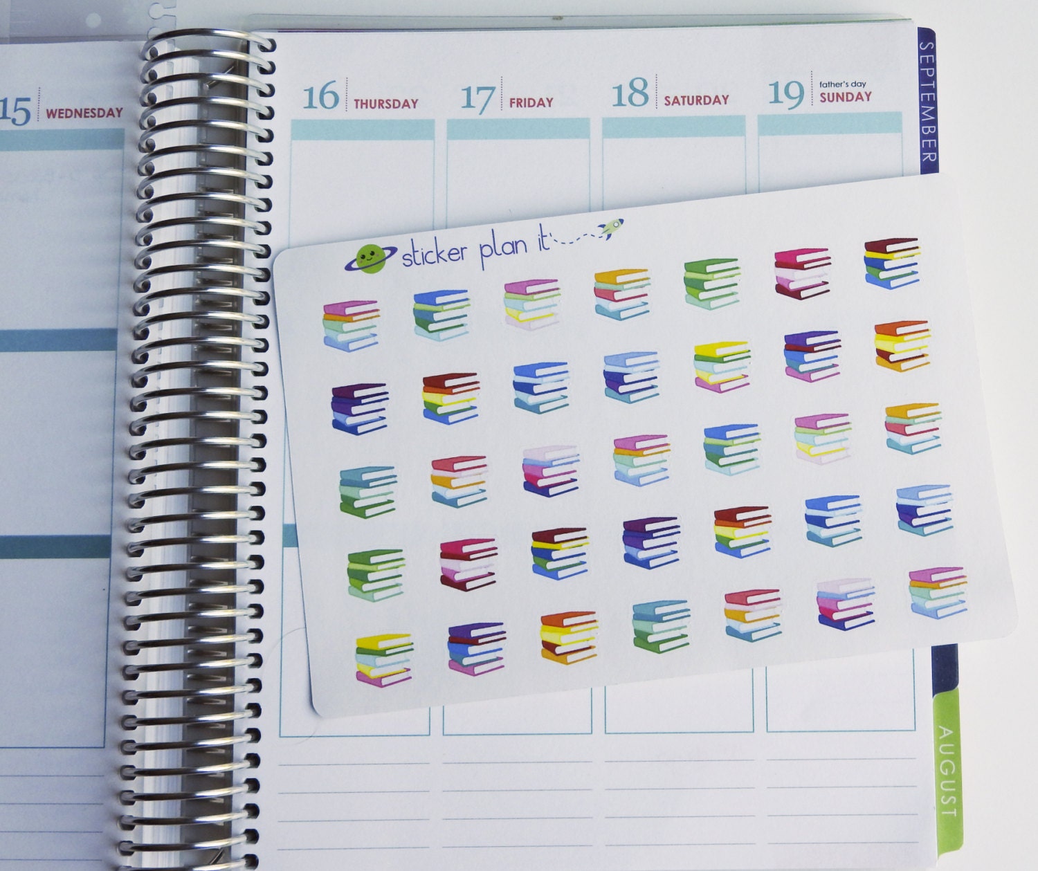 Stack of Books Planner Stickers Set of 35 Perfect for the - Etsy