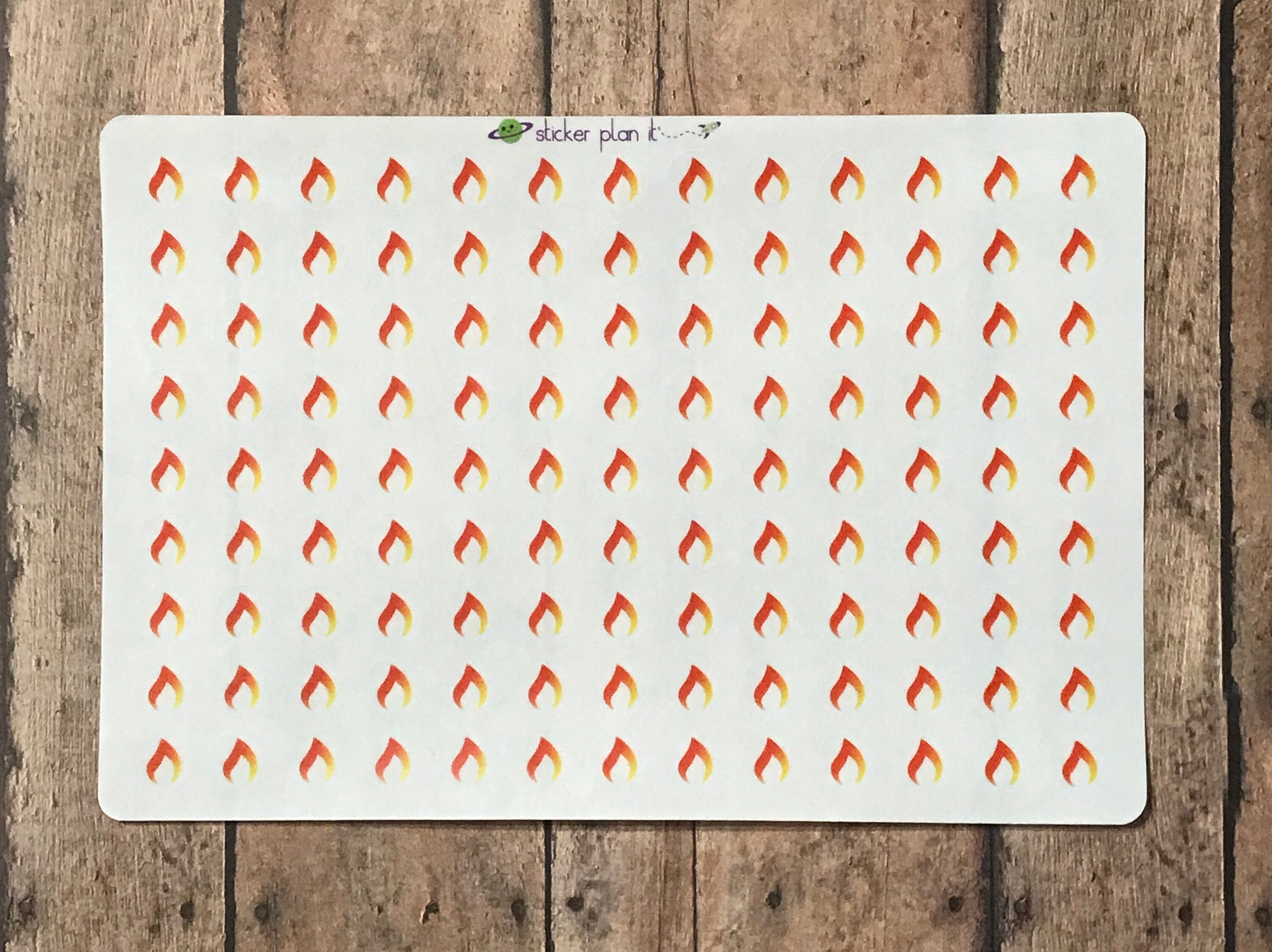 Set of 117 FLAME / FIRE Planner Stickers Perfect for the - Etsy