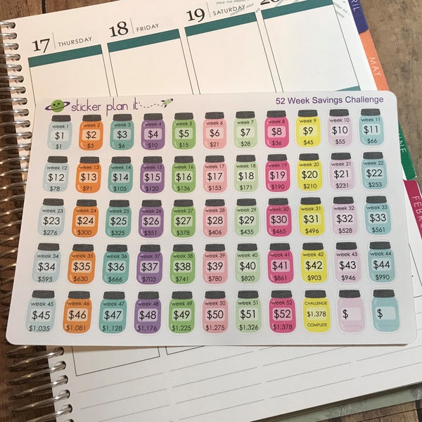 52 Week Money Saving Challenge - Etsy