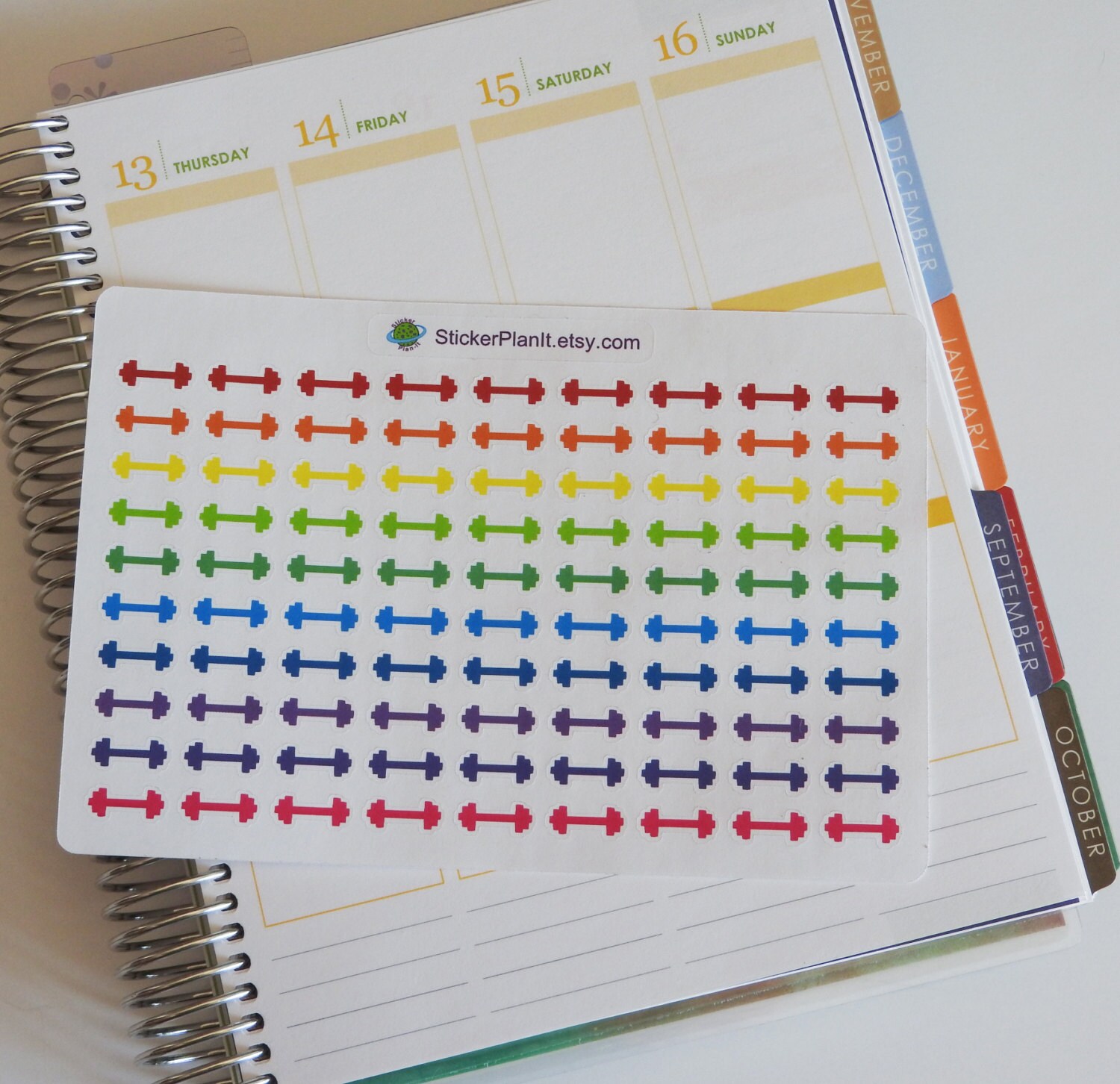 Workout Weights Planner Stickers Set of 80 Perfect for the - Etsy