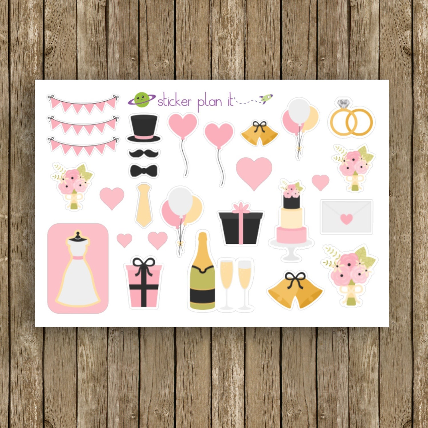 WEDDING Planner Stickers | Etsy