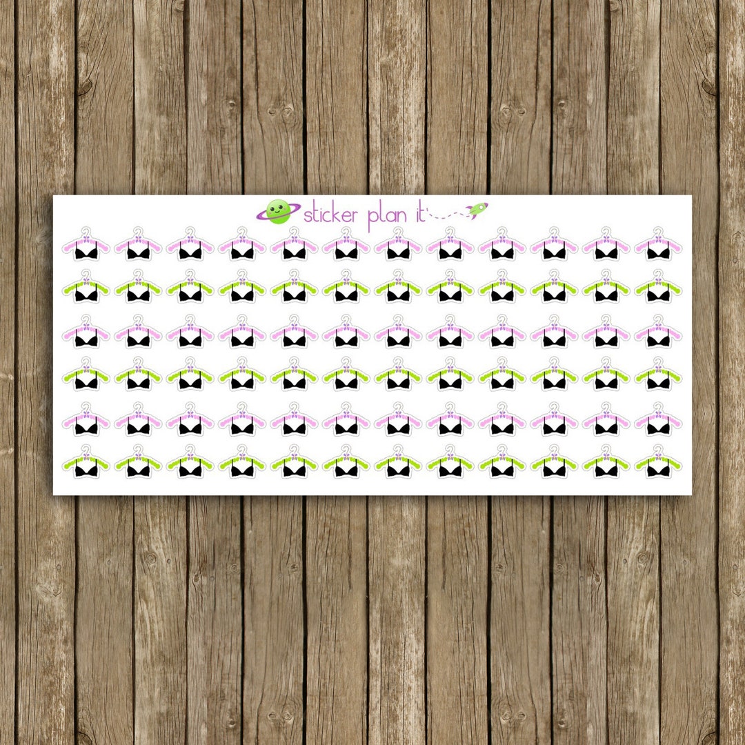 Stickers for Planners - Bra/coat Hanger/laundry/mammogram - Etsy