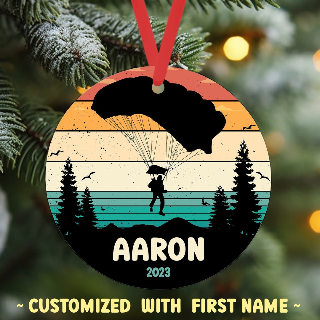 Skydiving Ornament Personalized Christmas Gift | Xmas Gift Skydiver ...