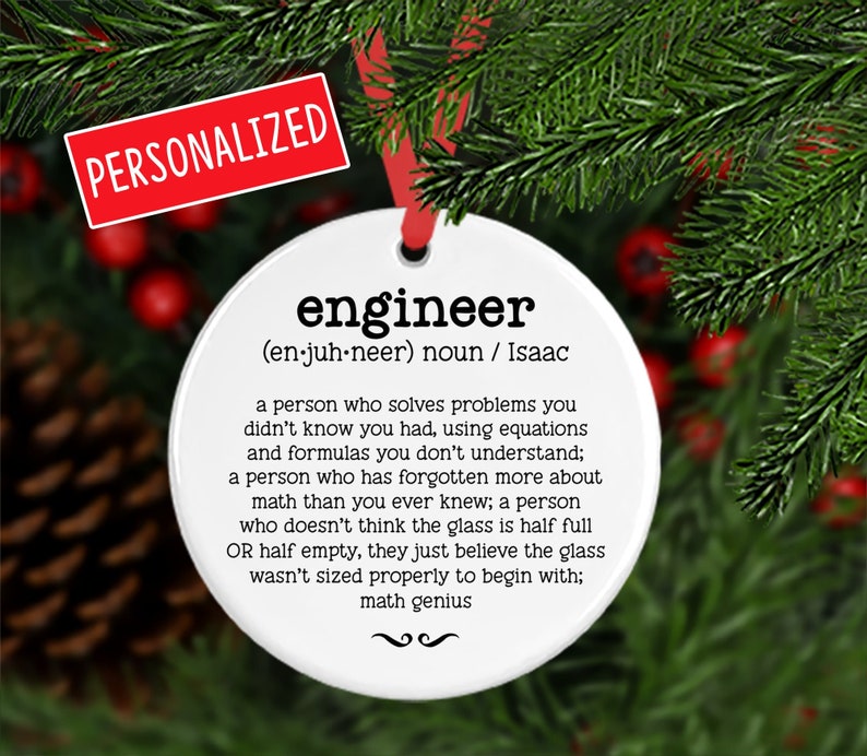 Engineer Christmas Ornament Engineer Definition Dictionary - Etsy