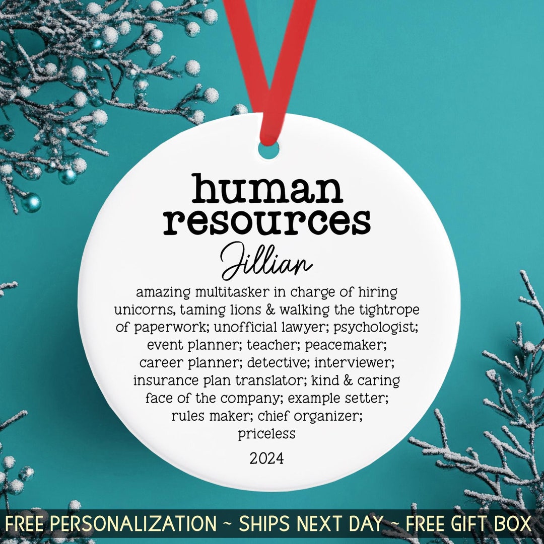Human Resources Christmas Ornament Personalized Name 2024 | Xmas Gift ...