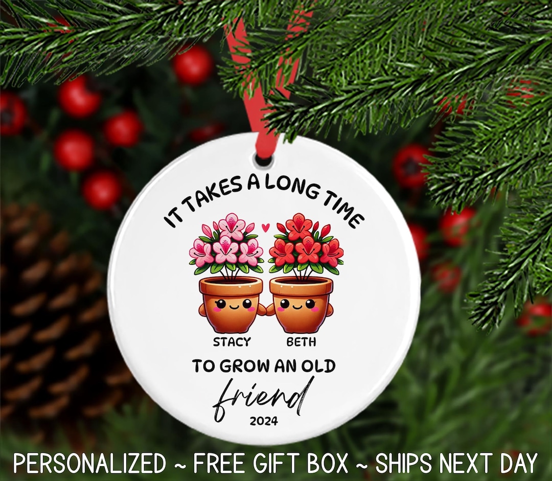It Takes A Long Time to Grow an Old Friend Christmas Ornament | Friend ...