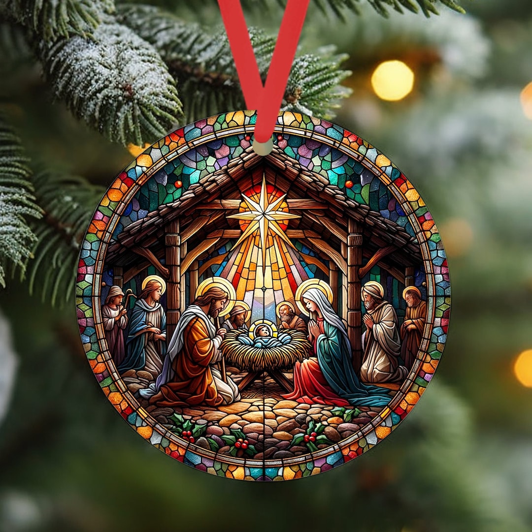 Nativity Christmas Ornament Christian Ornament Xmas Gift Jesus is the ...