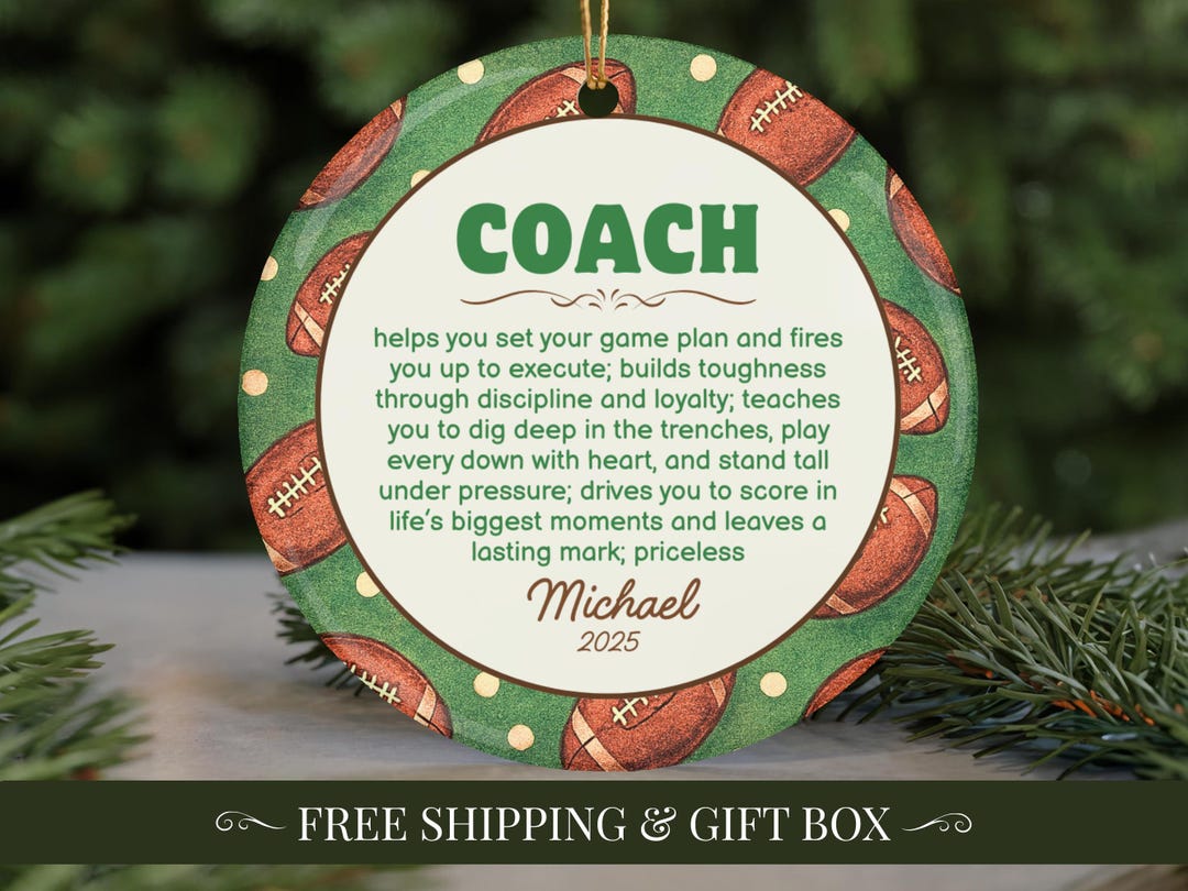 Football Coach Ornament 2025 Football Coach Definition Christmas ...