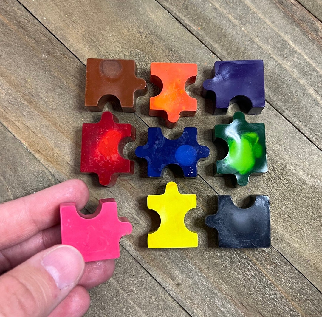 Puzzle Piece Crayons - Etsy
