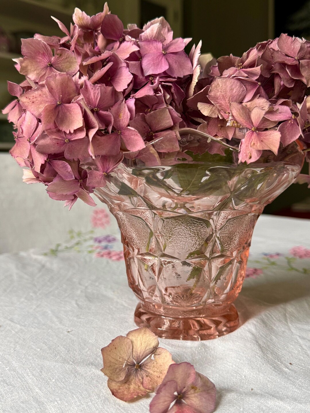 Vintage Sowerby ‘oxford Suite’ Pink Glass 6" Tall Vase - Etsy