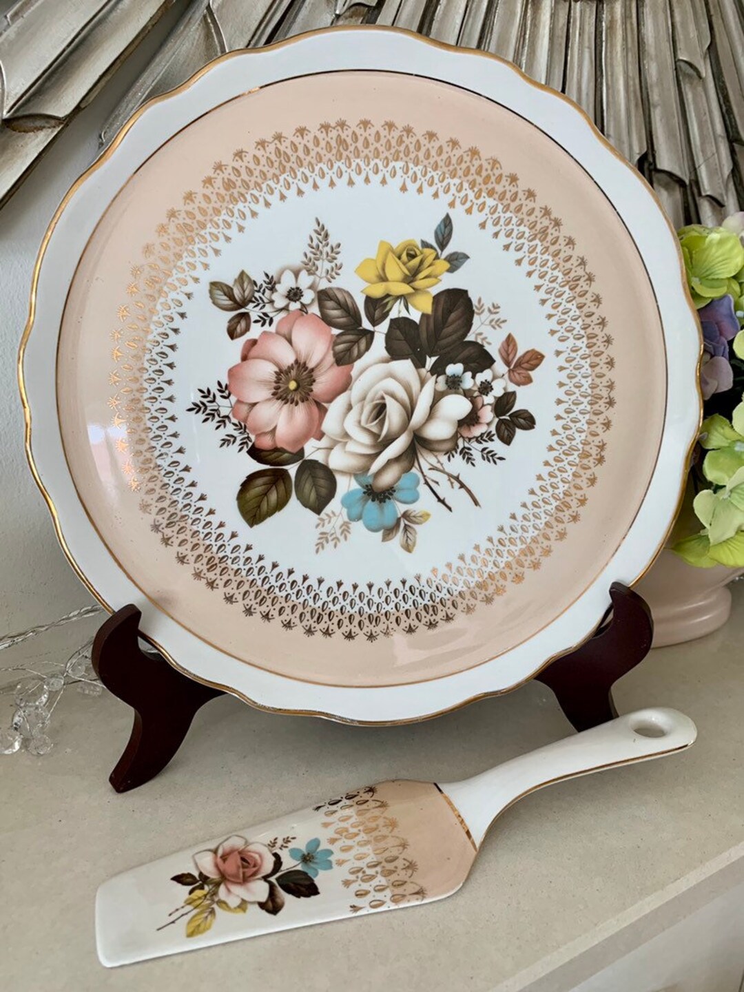 Vintage James Kent 'old Foley' Floral 12 Cake - Etsy