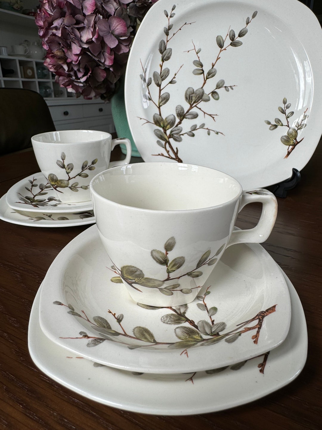 Pair of Vintage Midwinter Stylecraft, Pussy Willow Teacup Trios - Etsy