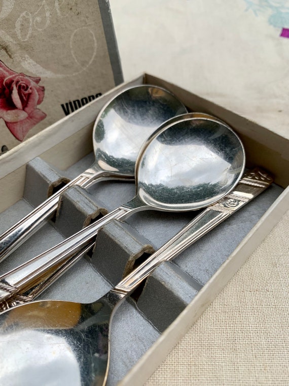 Kitchen & Dining Home & Living Set of 6 Vintage Viners Silver Rose ...