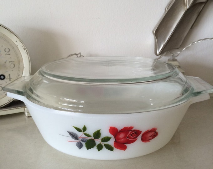 Vintage Pyrex 'june Rose' 7 Casserole Dish With - Etsy