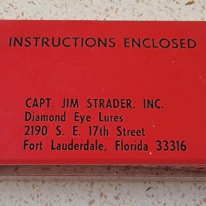 Vintage Diamond Rattler Jim Strader Fishing Lure 4" Inch Large Silver ...