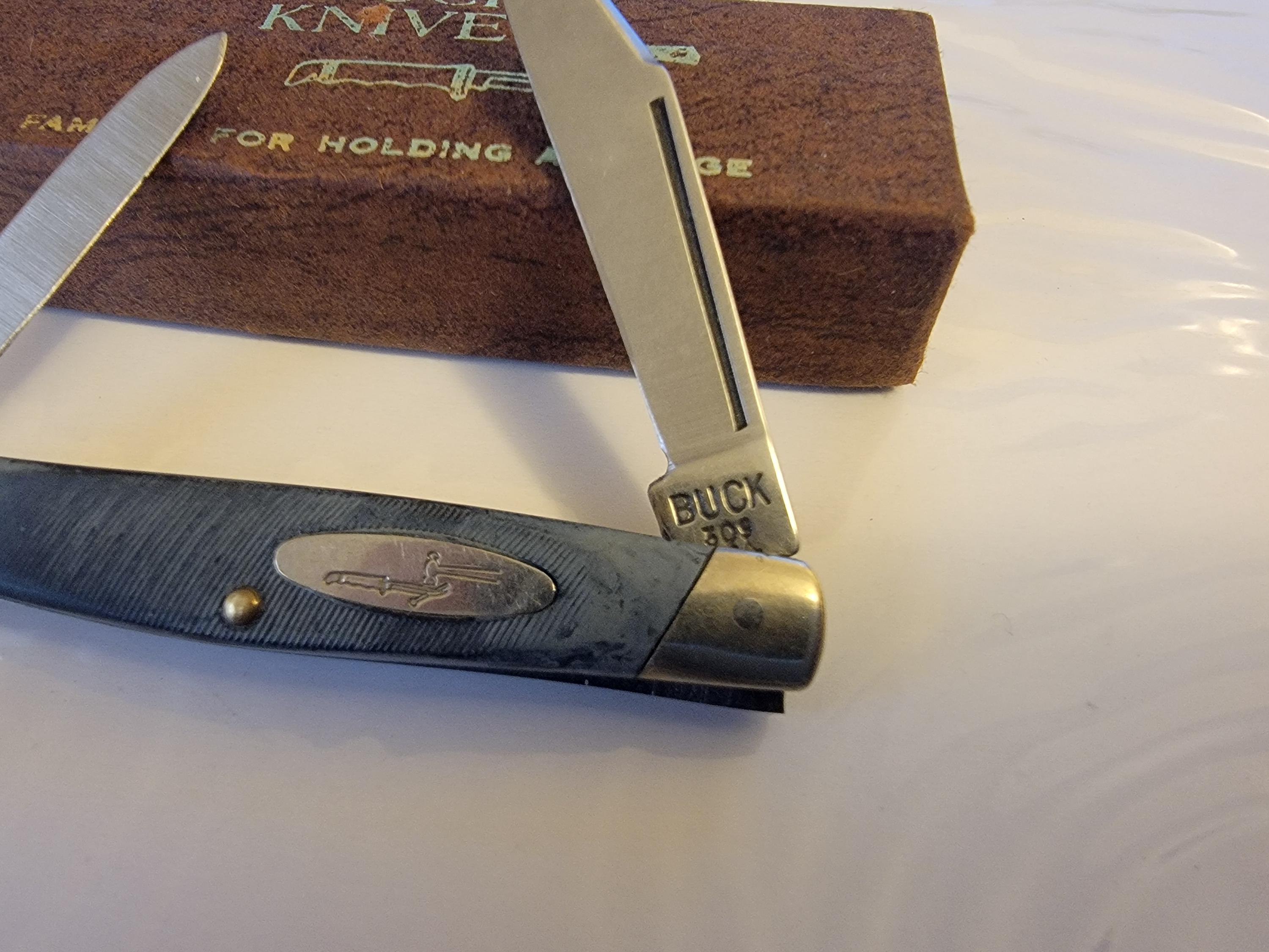 Buck 309 Companion Knife Made in USA 1961-67 2 Blade Folder Green ...