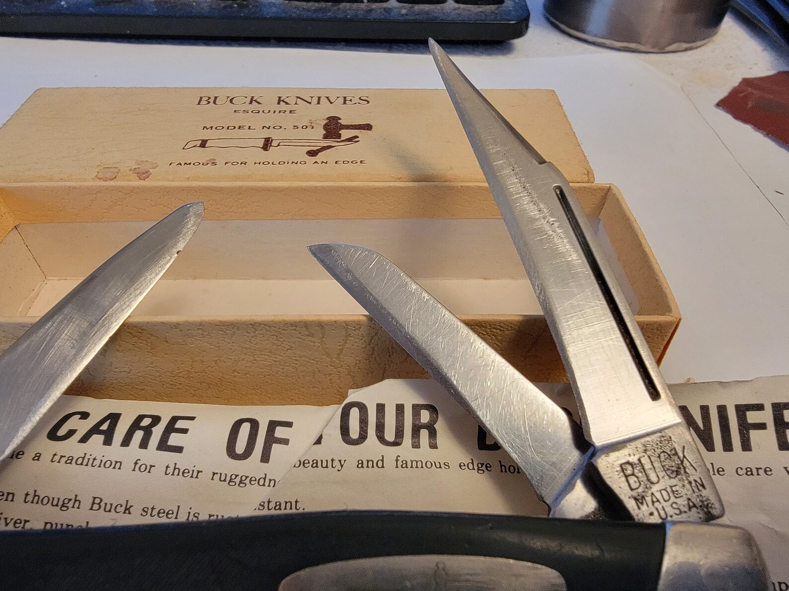 Vintage Pre Date Buck 301 3 Blade Stockman Pocket Knife Stockman USA ...