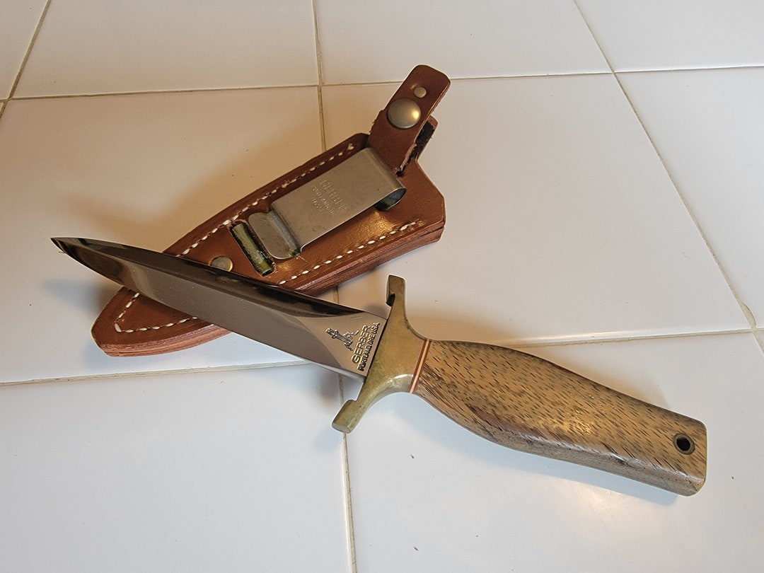 Vintage Gerber Mark I Presentation Knife USA Made Mirror Polish W/sheath NWOB - Etsy