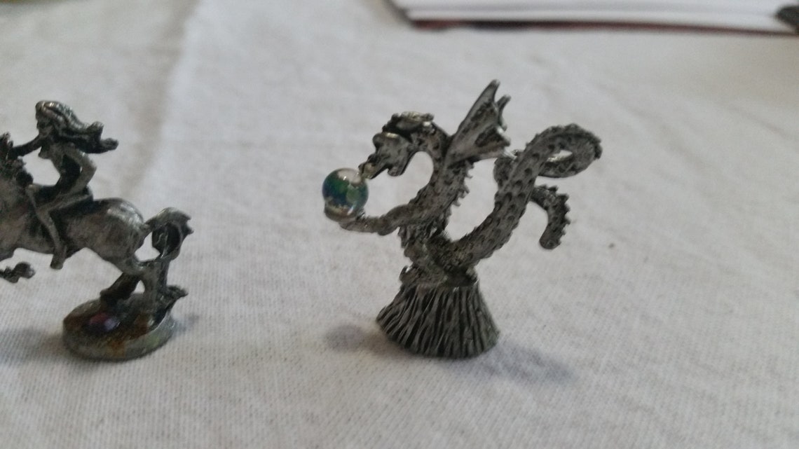 Vintage myth and Magic Pewter Miniatures Lot 8 - Etsy