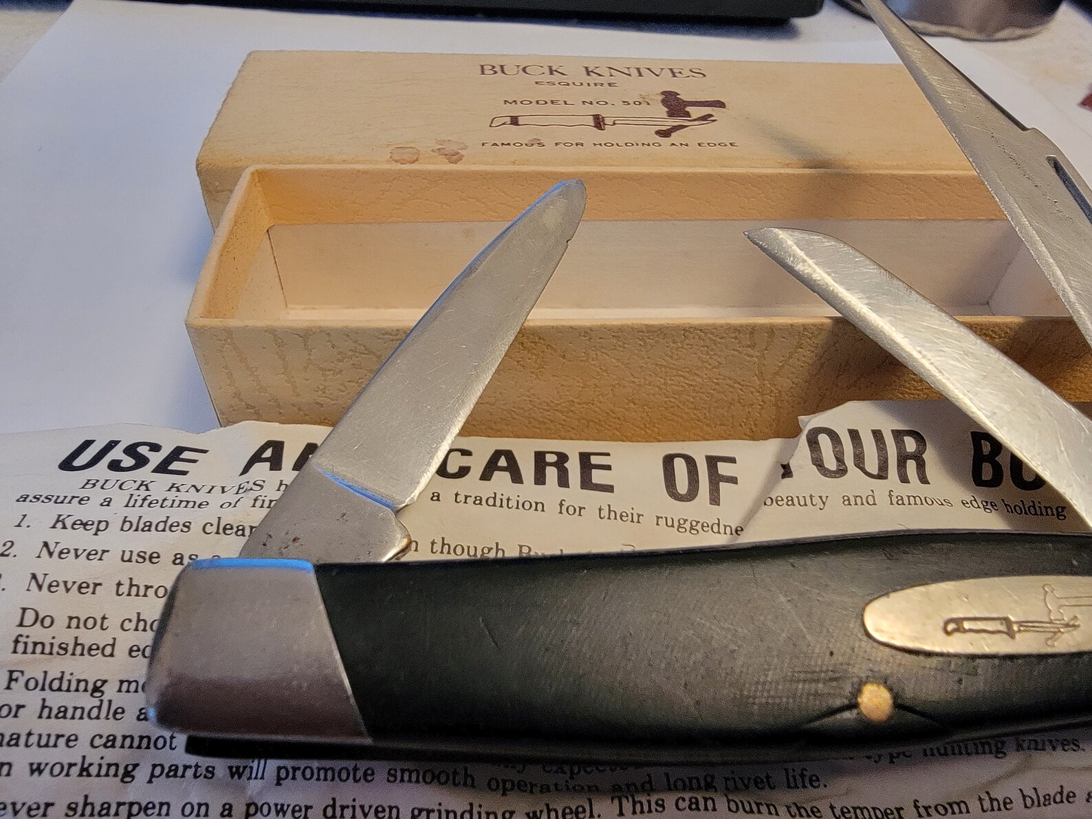 Vintage Pre Date Buck 301 3 Blade Stockman Pocket Knife Stockman USA ...