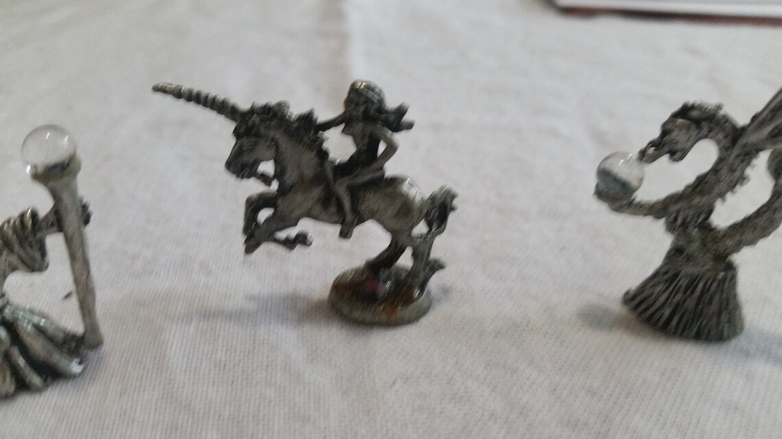 Vintage myth and Magic Pewter Miniatures Lot 8 - Etsy
