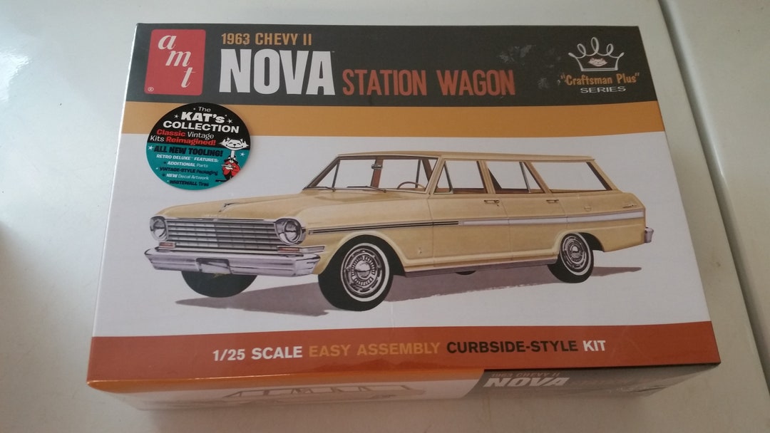 AMT Chevy II Nova Station Wagon Plastic Model Car Kit Sealed New in Box ...