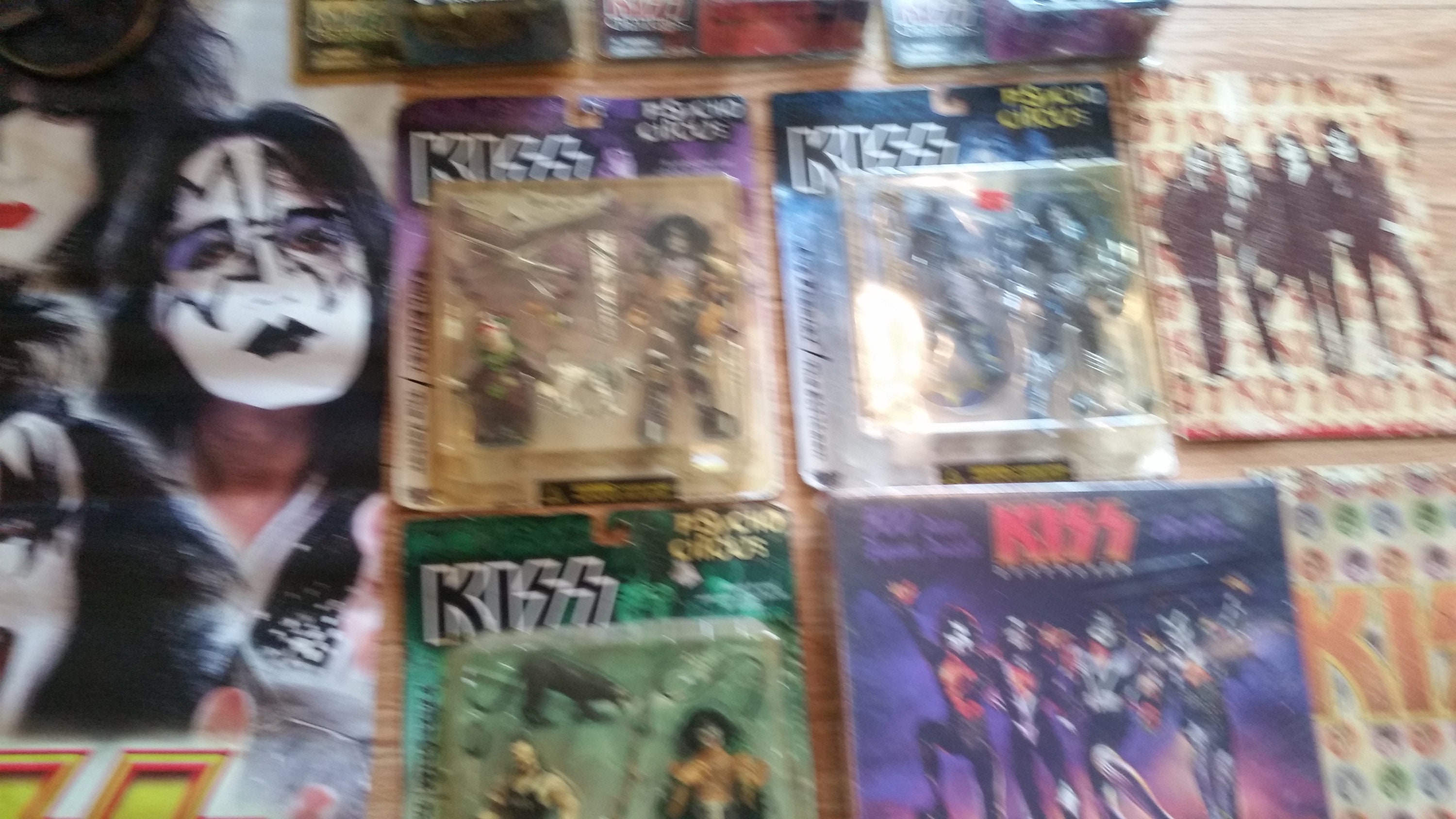 Vintage 1990's Kiss Action Figures, Poster, Puzzle, Folders & Candle ...