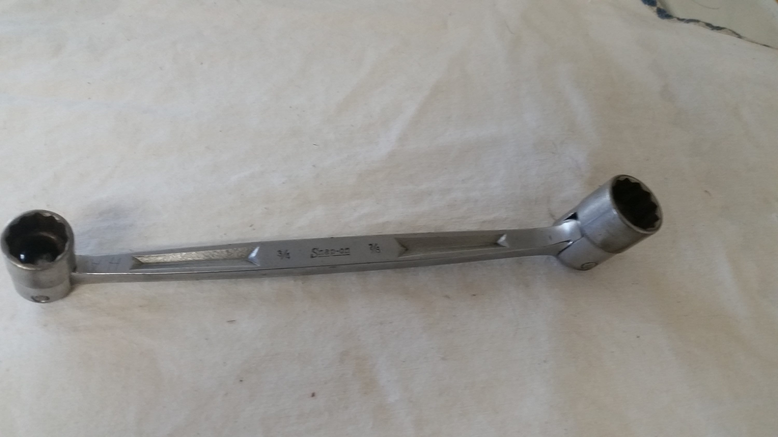 Vintage Snap-on Tools FH2428B Double Flex Head Socket Wrench 3/4" X 7/8 ...